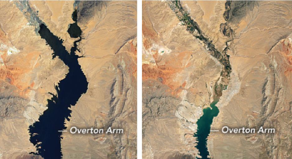 NASA photos show biggest American reservoir is drying up | North Shore ...